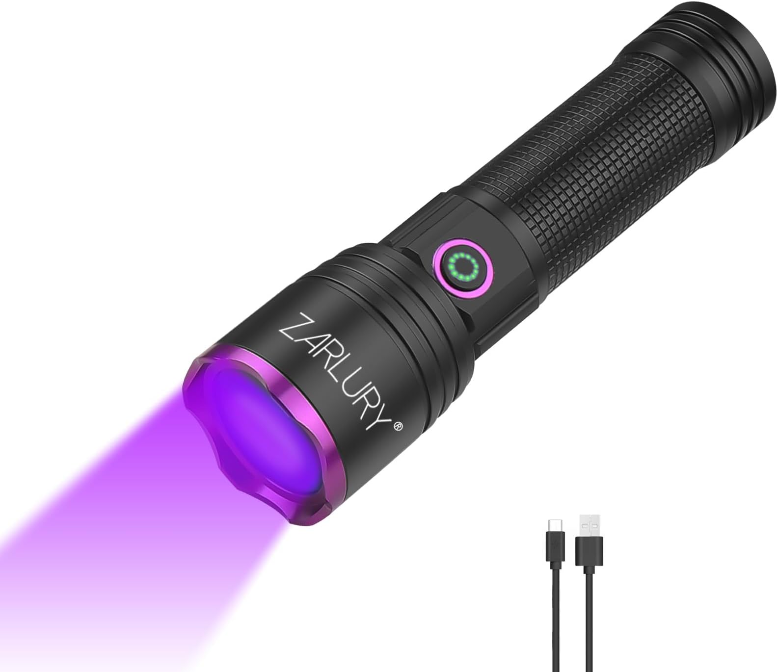 ZARLURY Lámpara de Luz Negra Ultravioleta de 365nm, Linterna UV USB ...