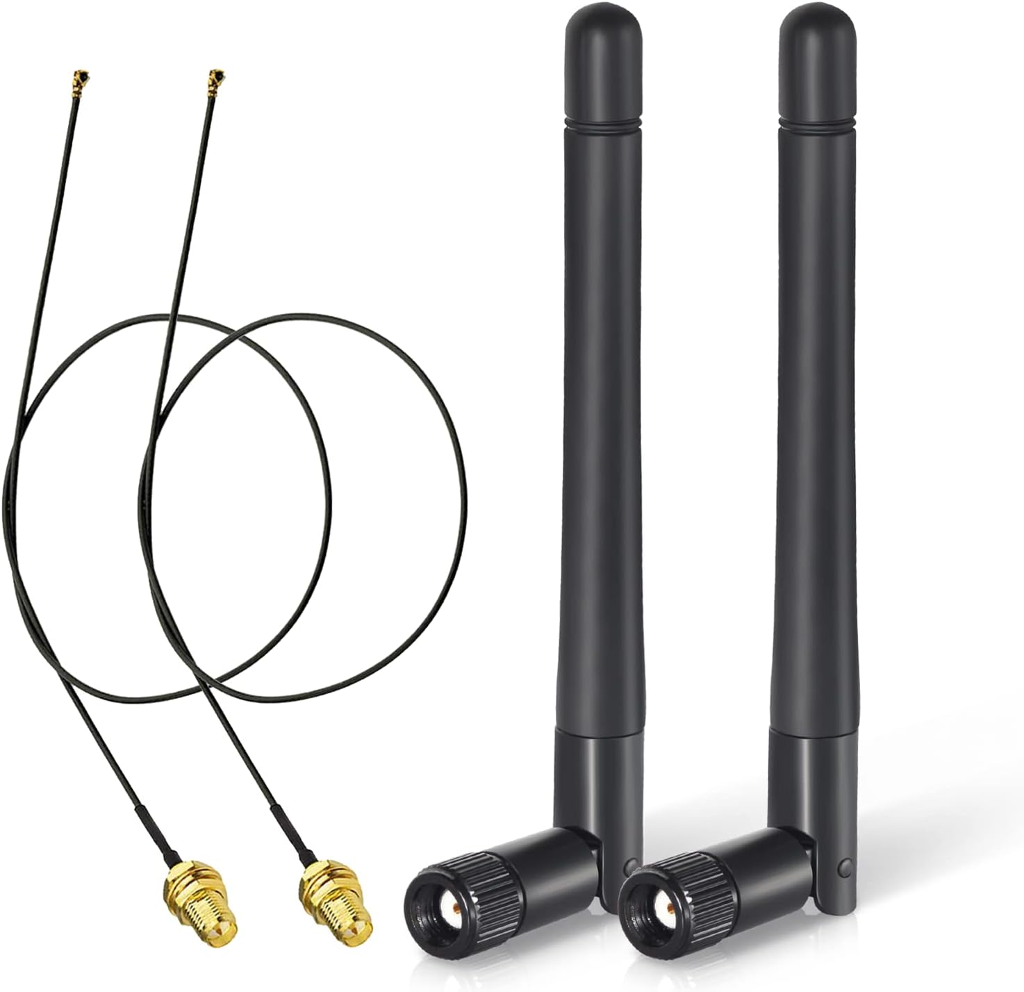 Bingfu Dual Band M.2 WiFi Antenna 2.4GHz 5GHz 5.8GHz 3dBi MIMO RP-SMA ...