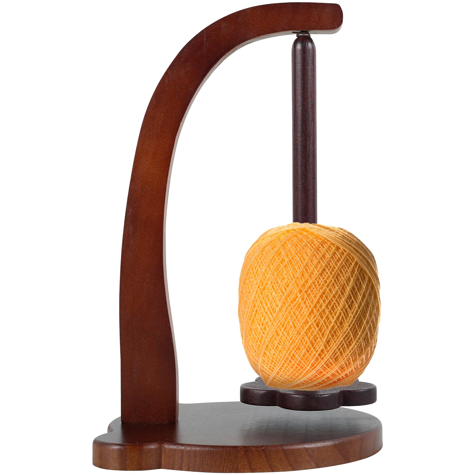 NZWBSHSSP Yarn Holder Wooden Yarn Spinner Sewing Spindle Thread Holder ...