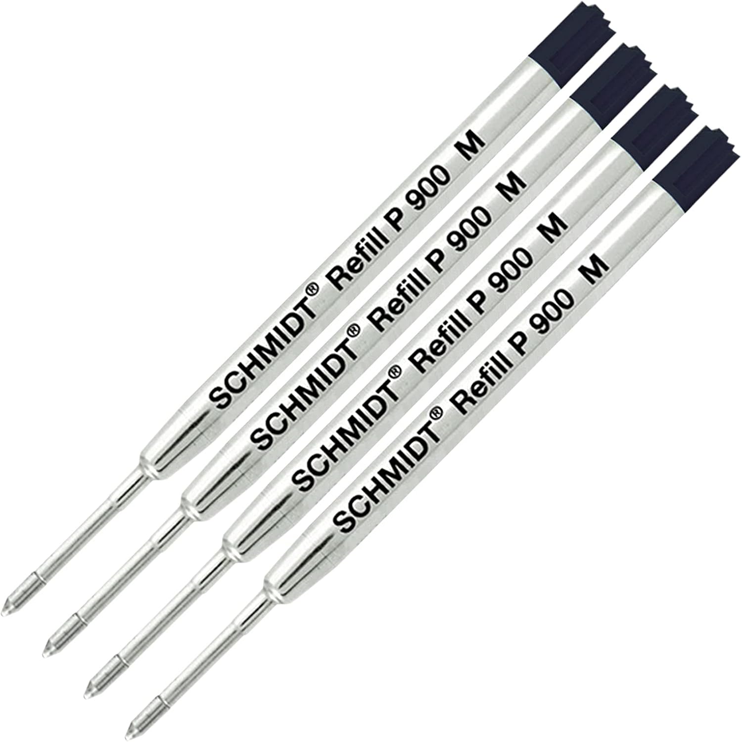 Schmidt 4 Pack - Ball Point Refill - Black Ink Medium P900 Parker Style ...