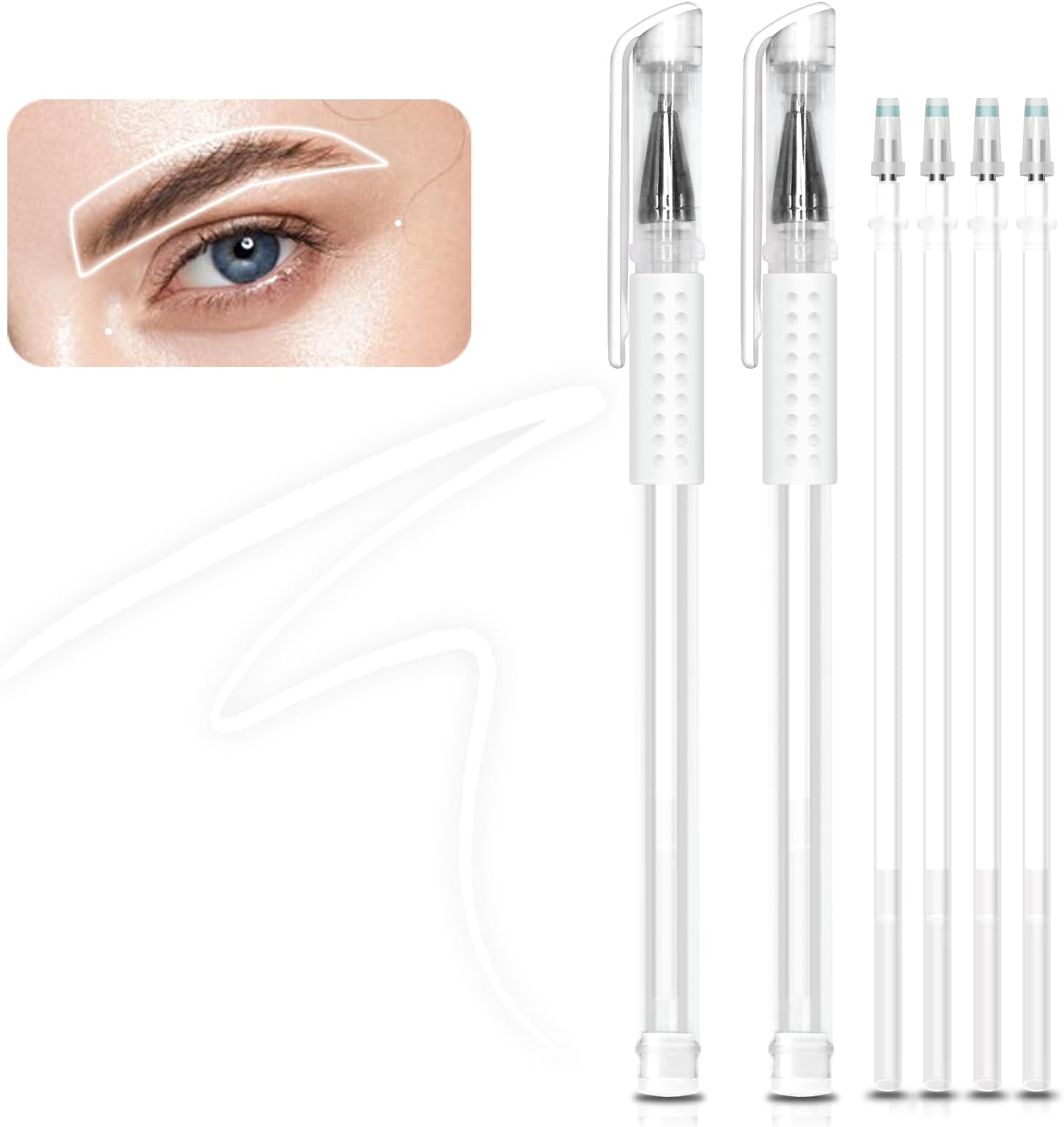 Amazon.com : TEONEI Eyebrow microblading Marker Pen,Skin Marker Pen ...