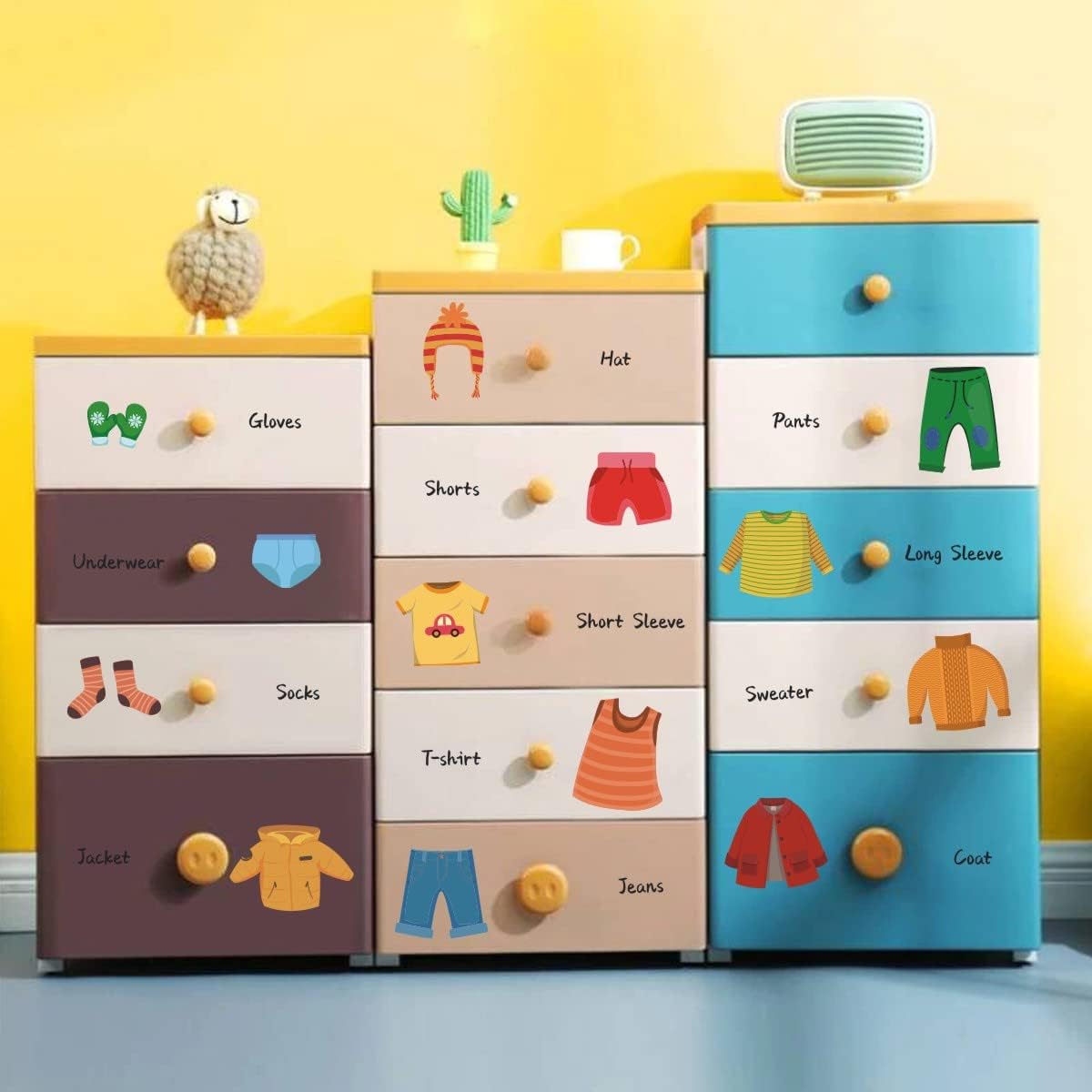 Amazon.com: Bamsod Clothing Label Wardrobe Classification Tips Storage ...