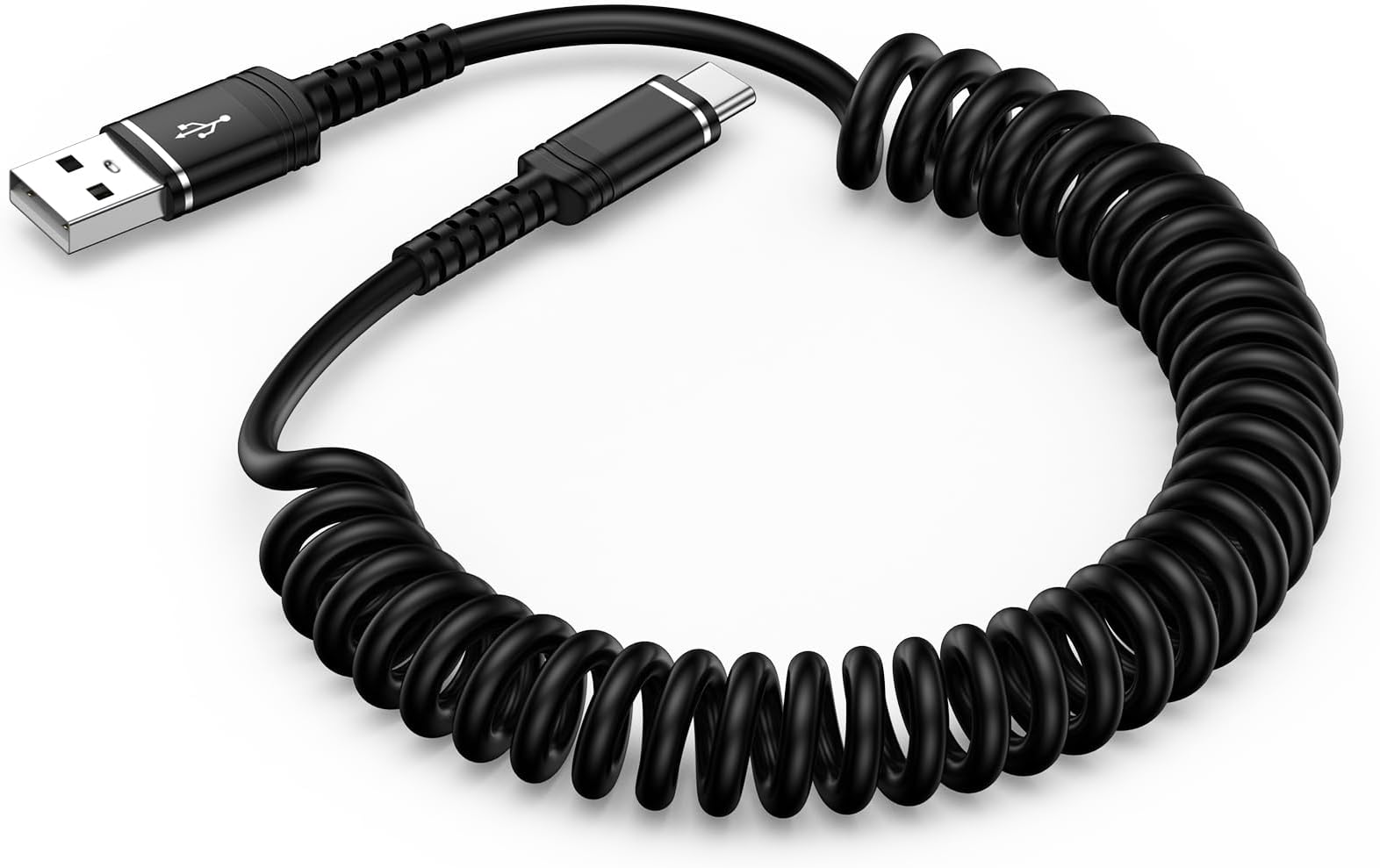 Amazon.com: Cable Matters USB to USB C Coiled Cable with 3A/15W Fast ...