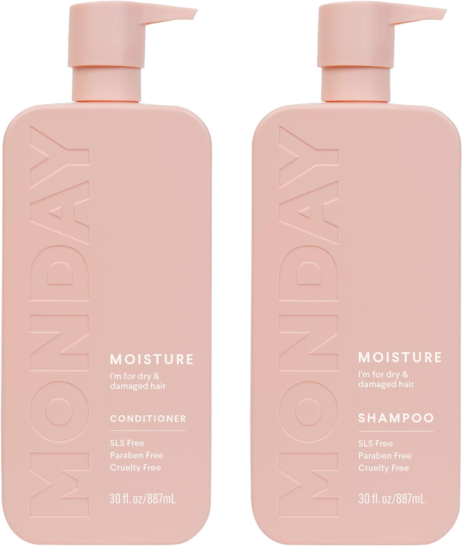 Amazon.com : MONDAY Moisture Shampoo + Conditioner Set, 30oz Each for ...
