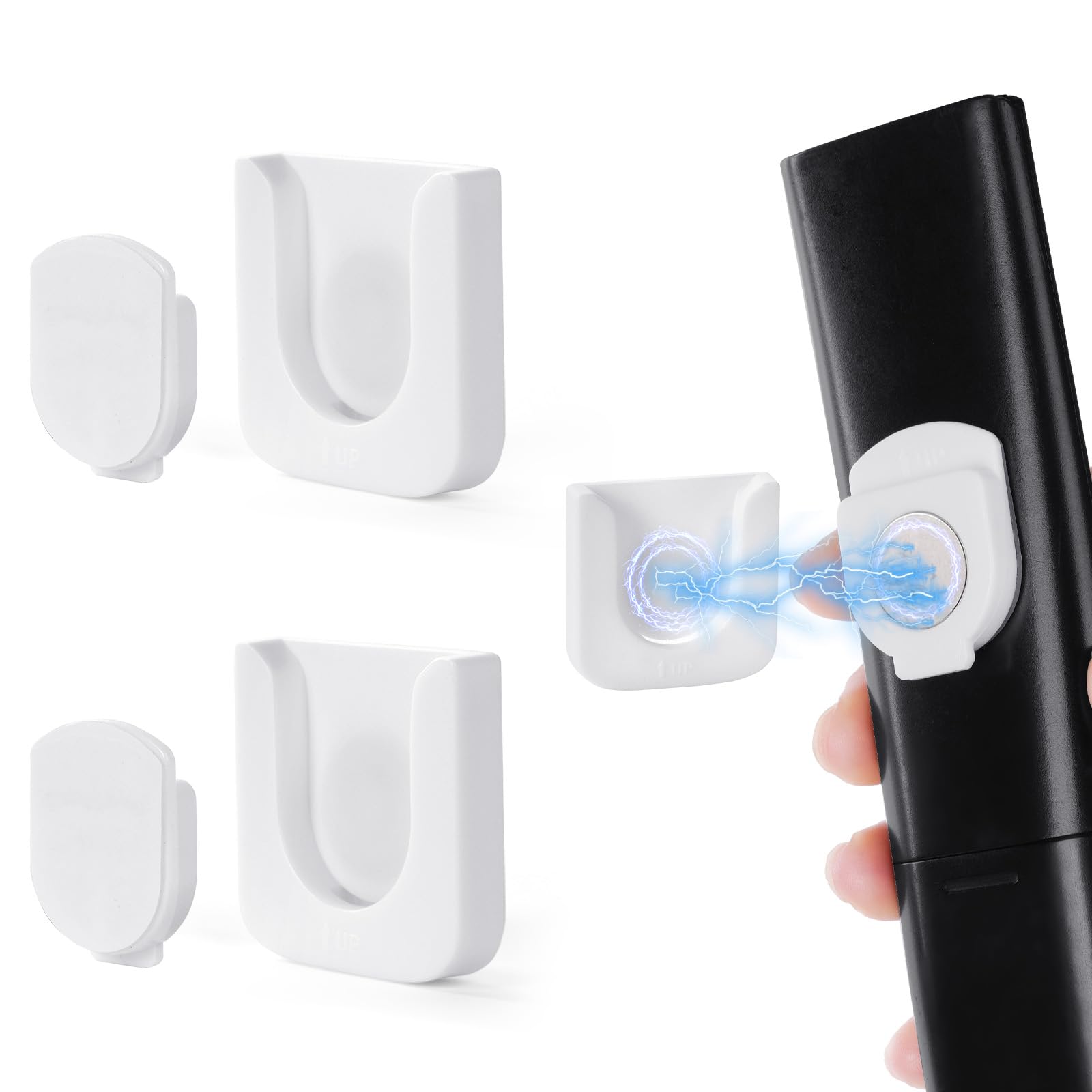 OFFCUP Magnetic Remote Control Holder Wall Mount, 2pcs Wall Mounted ...