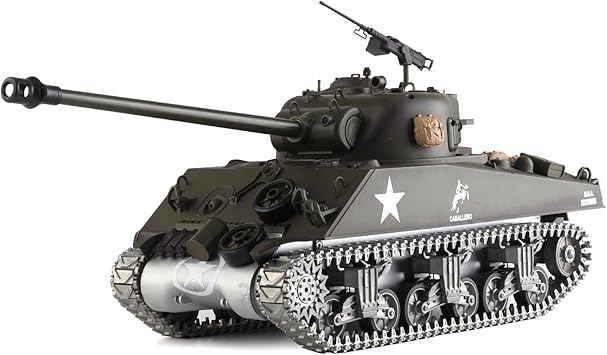 Amazon.com: Heng Long Modified Ver. rc Tanks 1/16 U.S. M4A3 Sherman ...