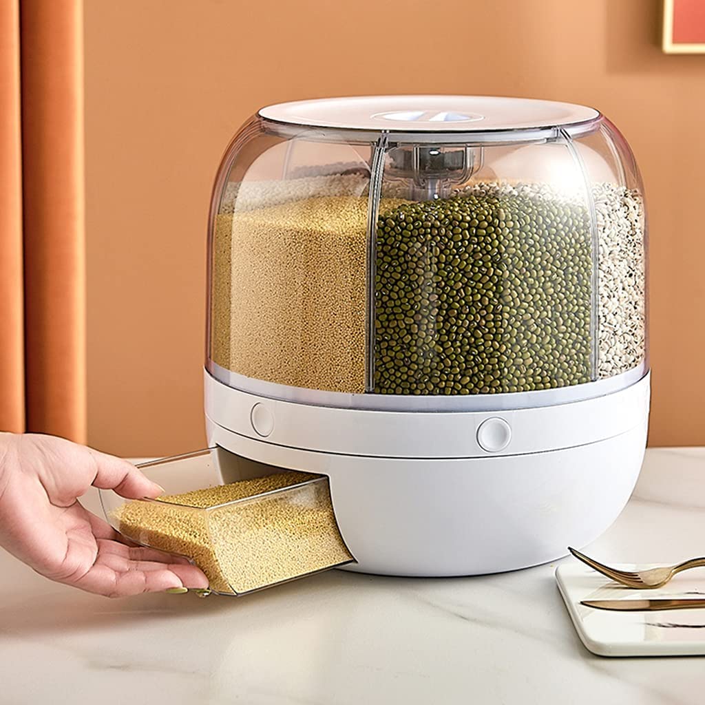 MosQuick® Airtight Food Storage Containers Rice Dispenser Countertop ...