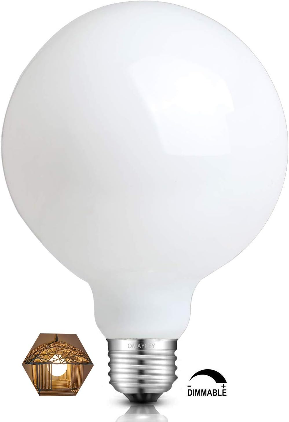 OMAYKEY 12W Dimmable Large LED Globe Bulb 85W Equivalent 850Lumen ...