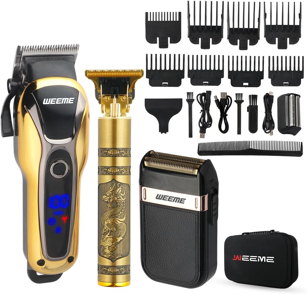 Amazon.com: WEEME Hair Clippers Beard Trimmer Kits & Sets Lithium Ion ...
