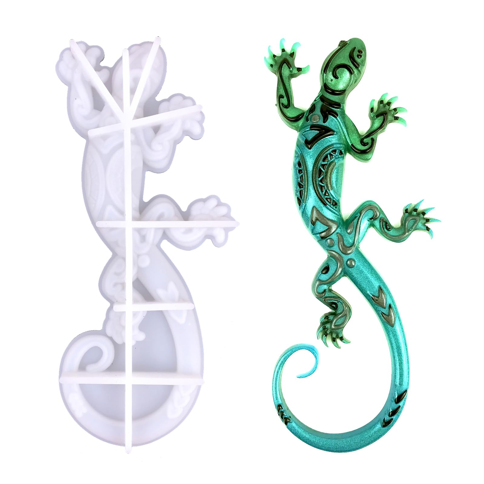 Amazon.com: 3D Gecko Silicone Mold Animal Resin Mold Large Animal ...