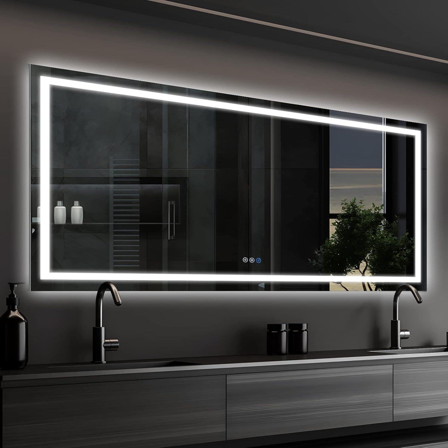 Amazon.com: Tatub 84"x48" LED Bathroom Mirror with Lights, Smart ...