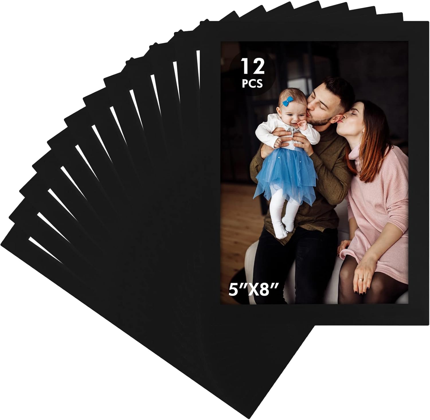 Amazon.com - Wesiti 12 Pcs 5 x 8 Inch Magnetic Picture Frames Black ...