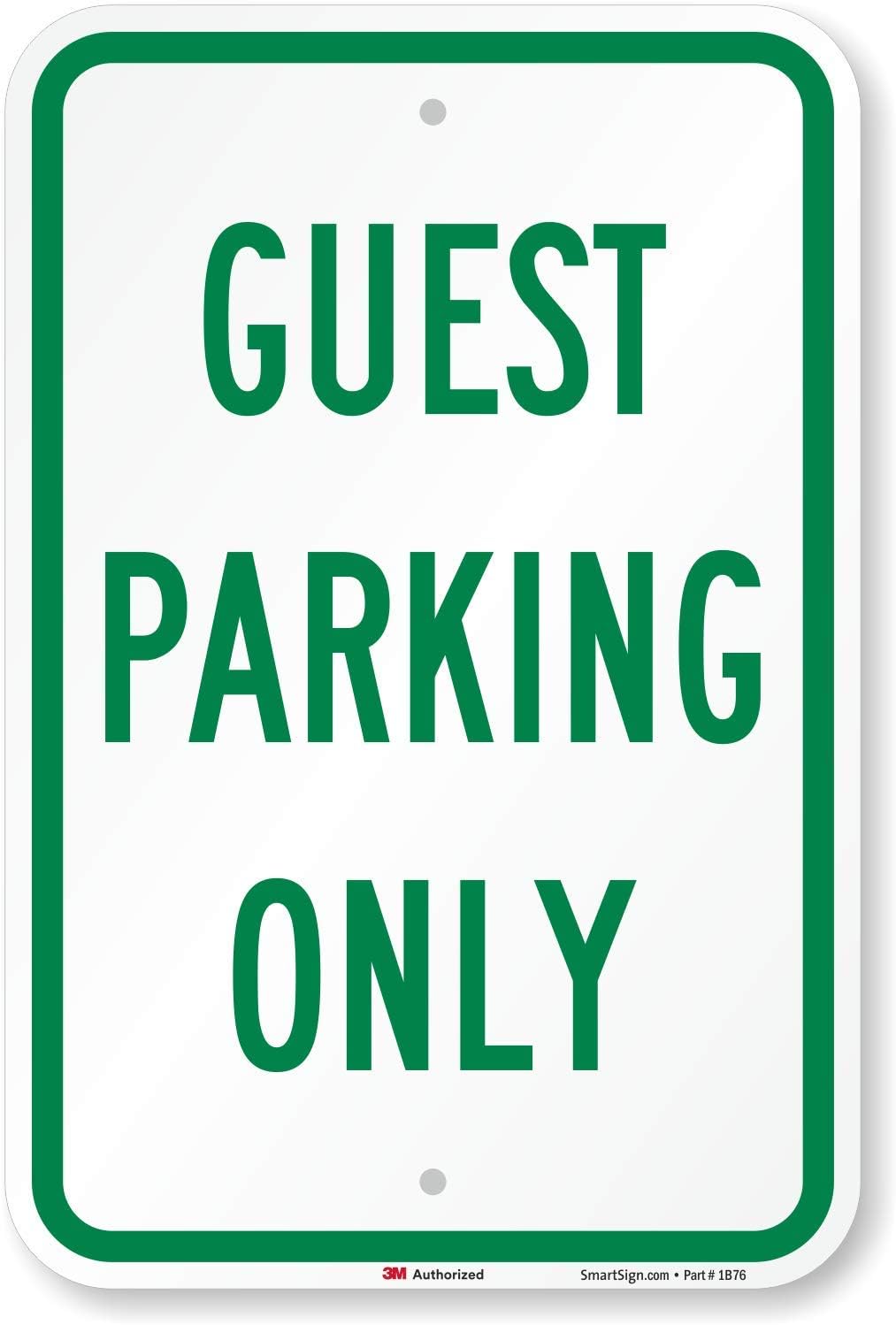 SmartSign Guest Parking Only Sign | 12" x 18" 3M High Intensity Grade ...
