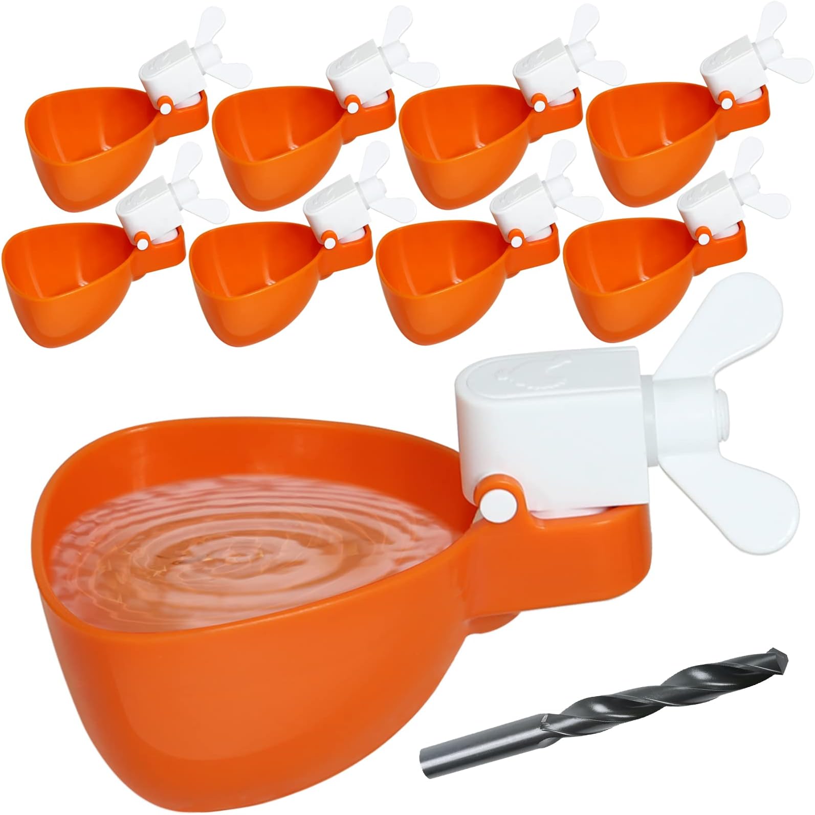 Amazon.com: Cyrico 8 Pack Chicken Waterer Cups, Automatic Filling ...