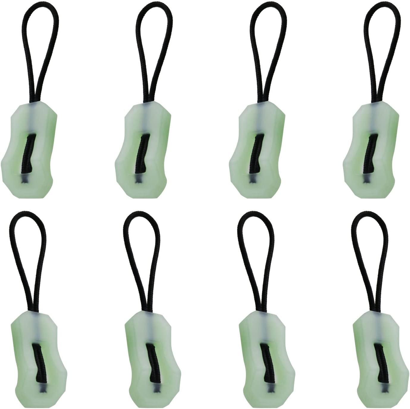 HSCGIN 8pcs Luminous Zipper Pulls 16x78mm Glow in The Dark Night 33mm ...