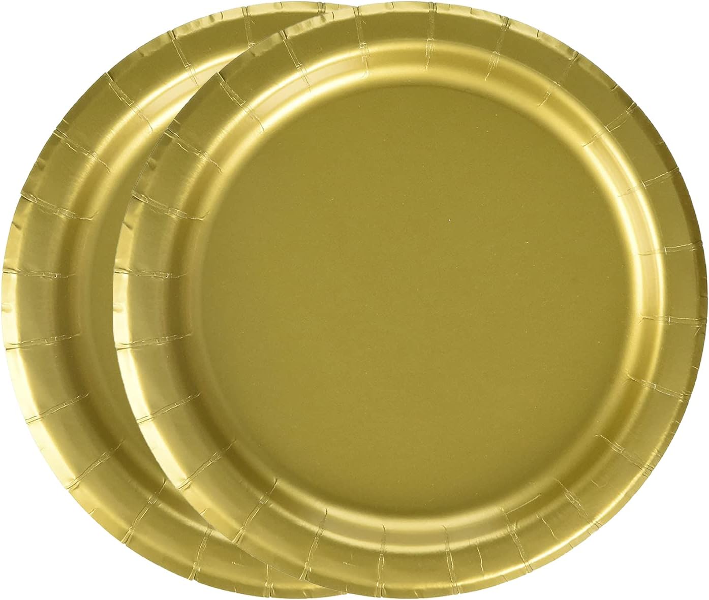 WedDecor Lot de 16 assiettes à dessert rondes jetables en carton doré ...