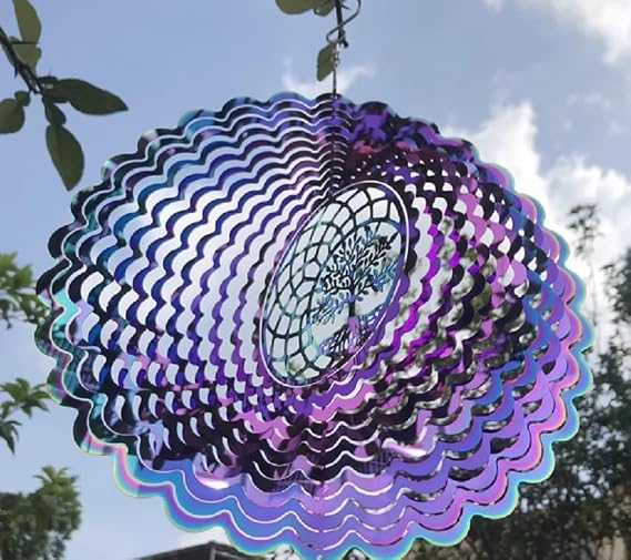 Amazon.com: Magical Wind Powered Kinetic Windmill Metal And Sculpture ...