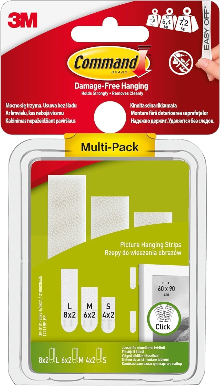 Command Picture Hanging Strips, Value Pack - 8 Pairs of Large (16 ...