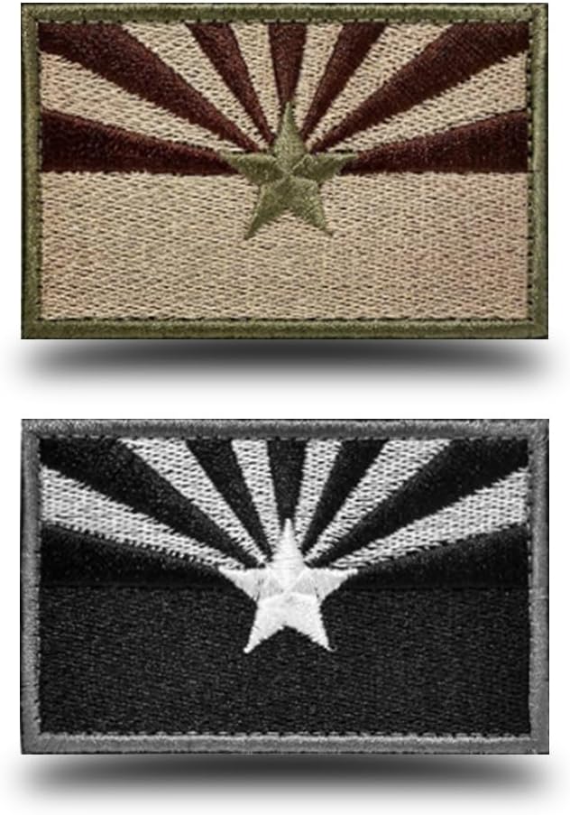 Amazon.com: 2 Pack Arizona Flag Tactical Patch | Full Embroidered Color ...