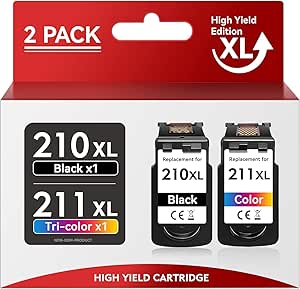Amazon.com: PG-210 xl/CL-211 XL Ink Cartridges for Canon 210XL 211XL ...