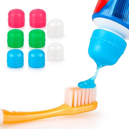 Amazon.com: 6 Pack Toothpaste Cap, Fowecelt Self Closing Toothpaste ...