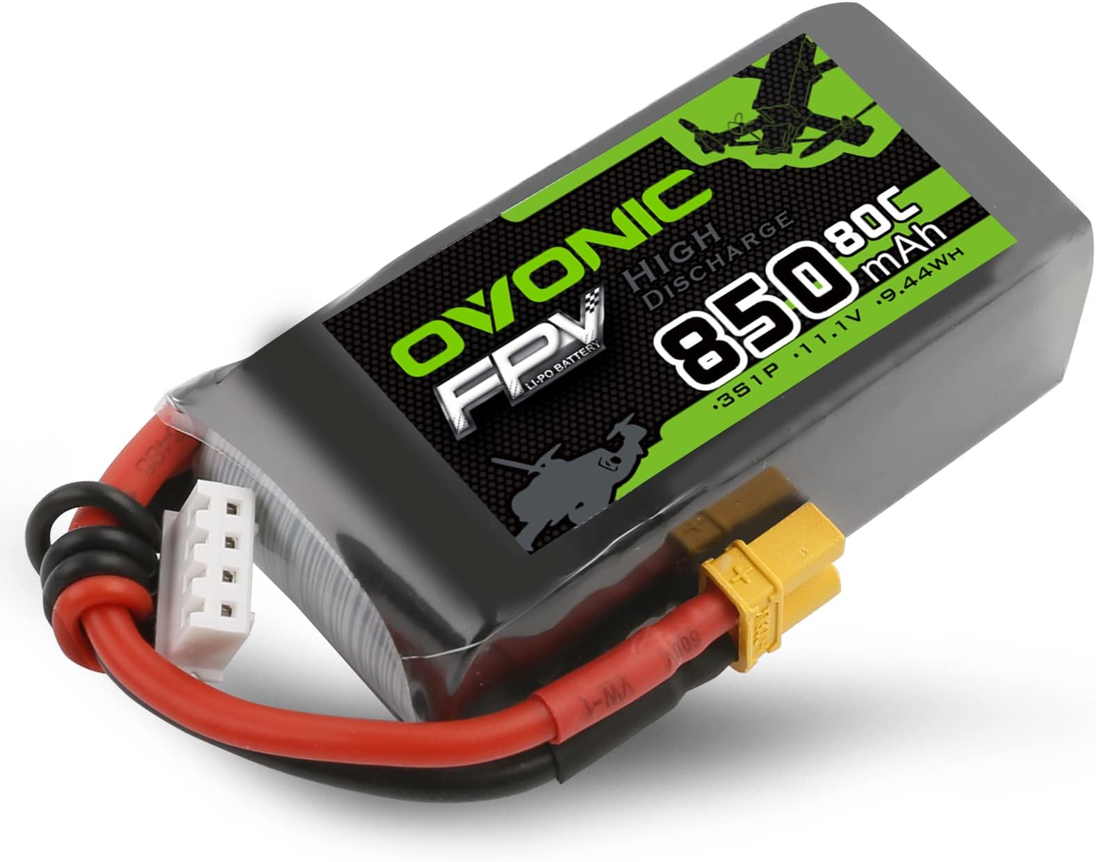 Amazon.com: Pulse 750mAh 50C 11.1V 3S LiPo Battery - XT30 Connector ...