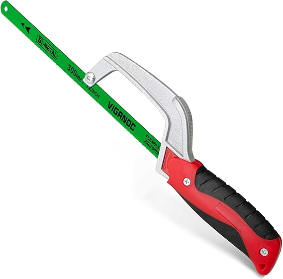 Viganoc Hacksaw, Aluminum Frame Compact Hand Operating Hand Saw with 12 ...