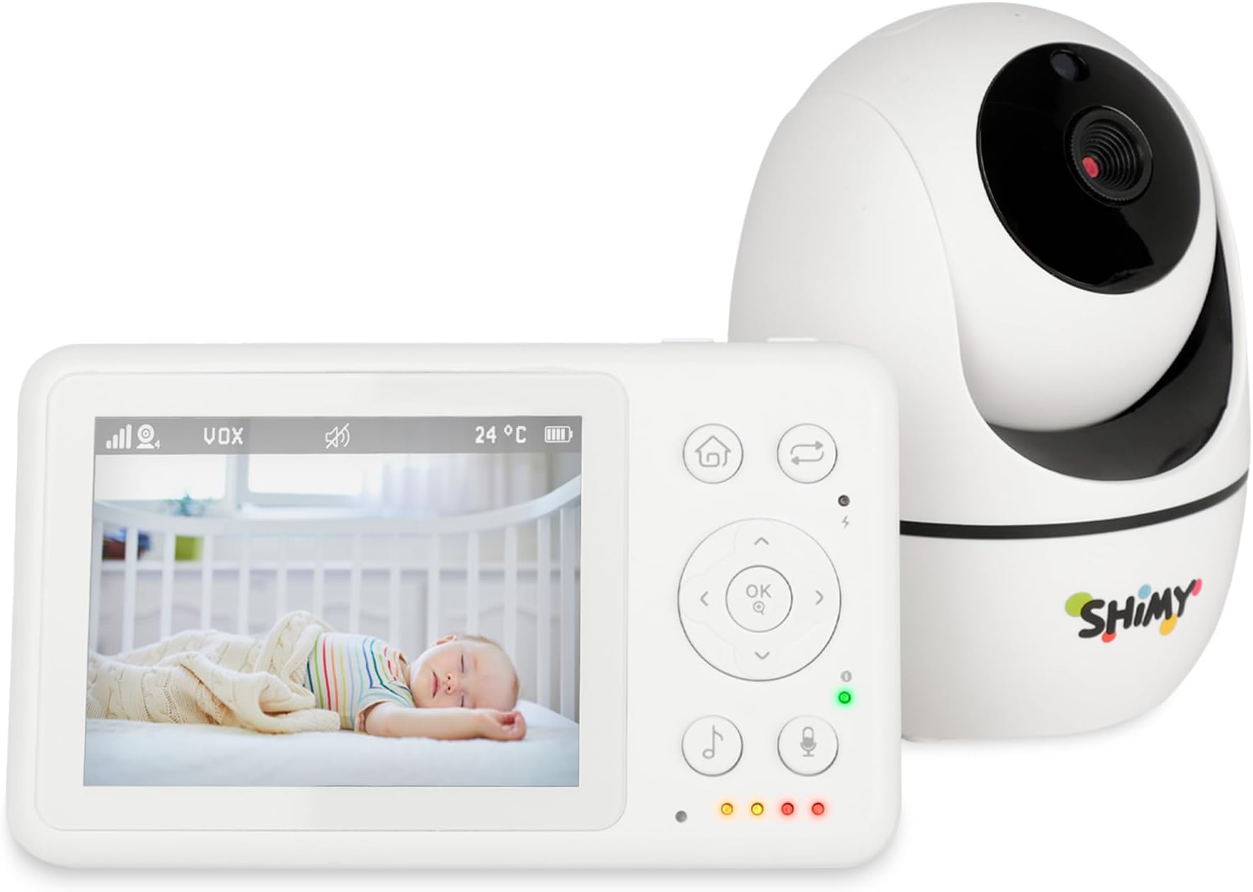 Shimy Monitor para Bebé con Cámara 360° Control Remoto y Pantalla de 3. ...