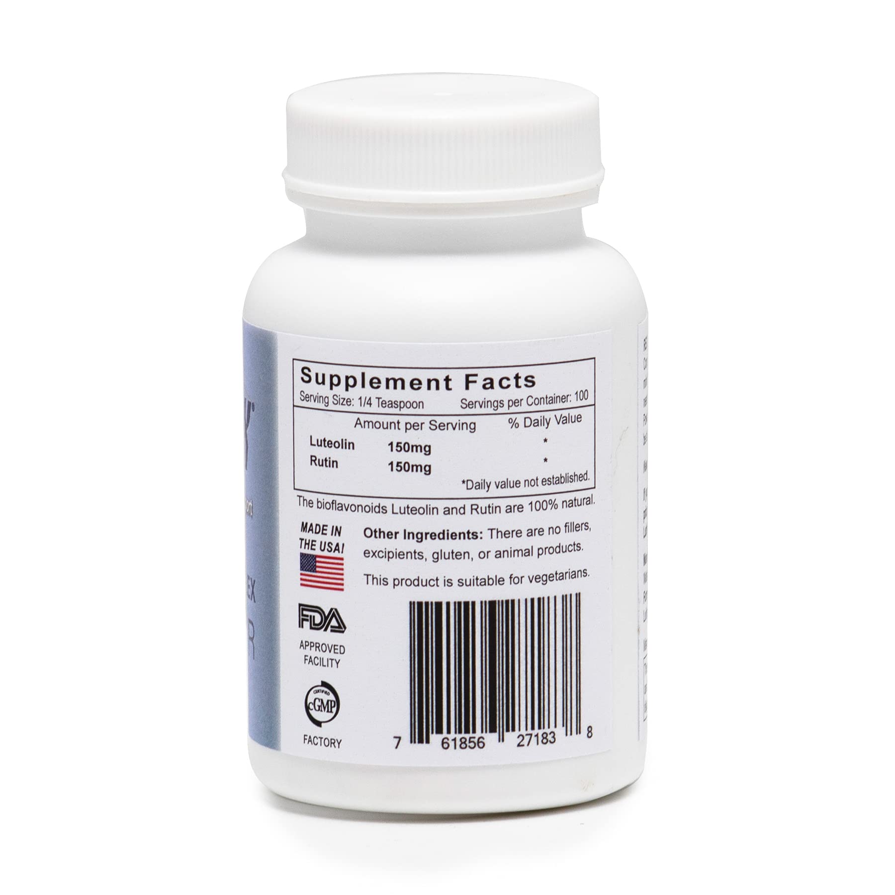 Buy LutiMax Luteolin Complex Powder w/ Rutin 30 gm 100 Servings ...