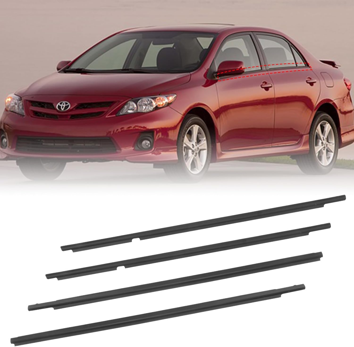 Amazon.com: Ricmjend 4Pcs Window Weatherstrip Molding Trim Seal Belt ...