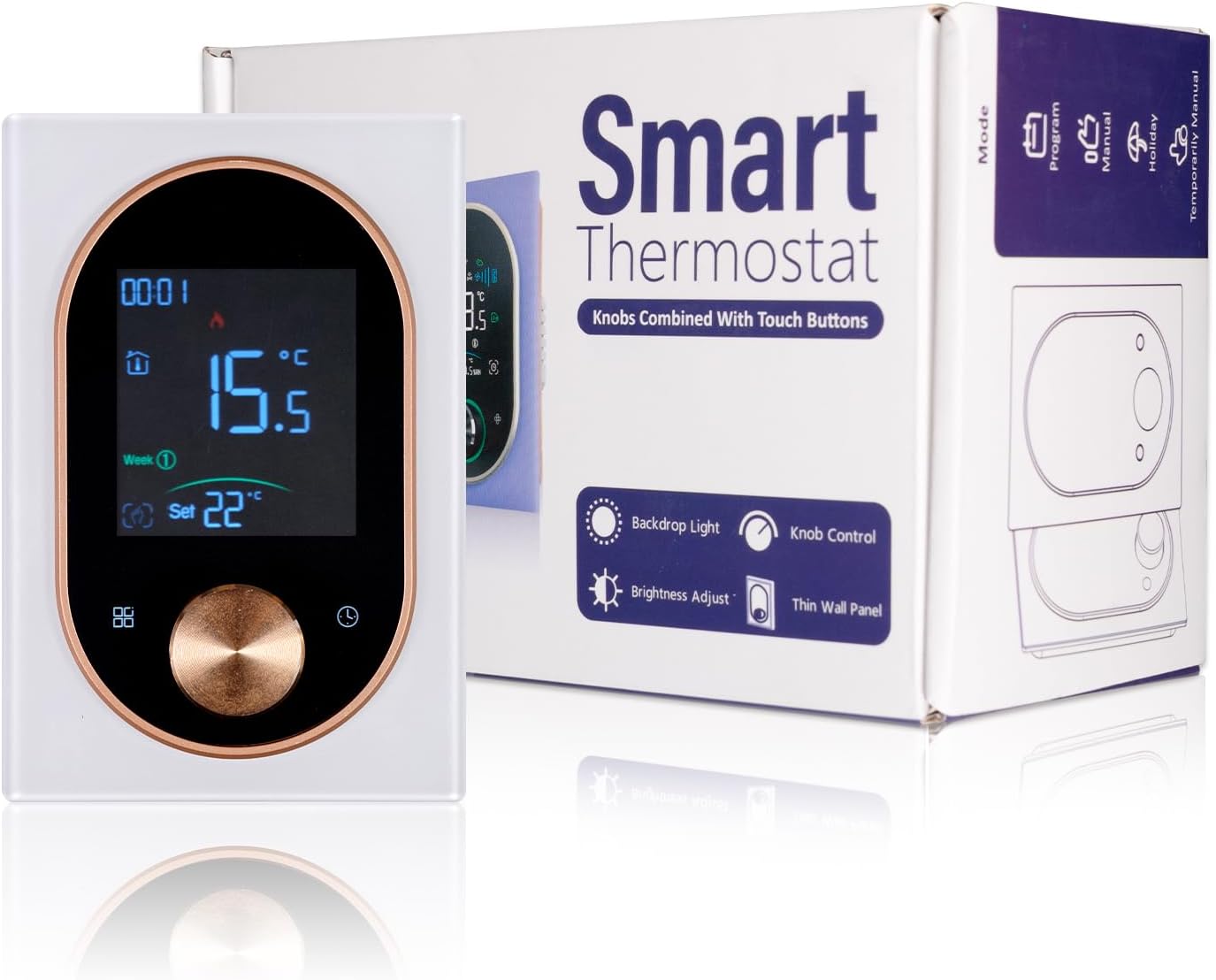 MOES Programmable Smart Thermostat for Electric Baseboard Heaters, 2.4G ...