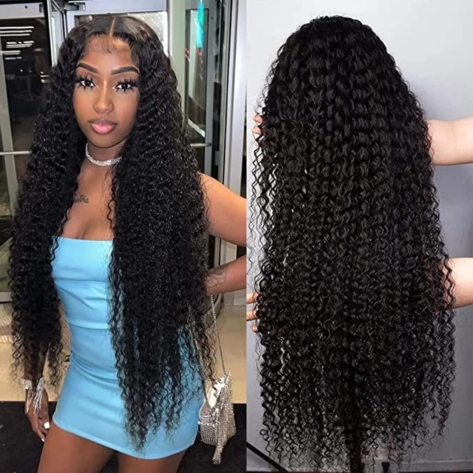 Amazon.com : Zymon 36 Inch Deep Wave Lace Front Wigs Water Wave Human ...