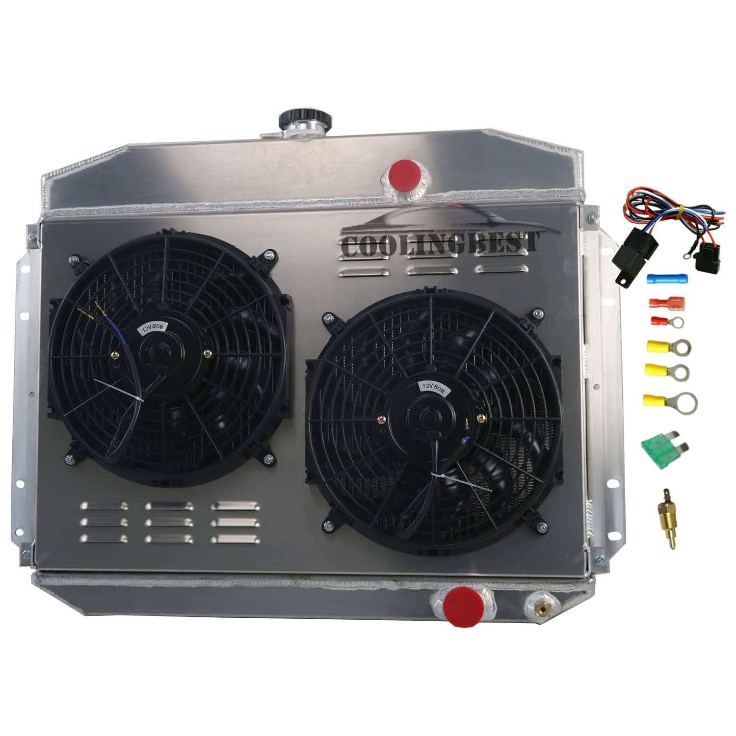 Amazon.com: COOLINGBEST 4 Row Aluminum Radiators for 1961 1962 1963 ...