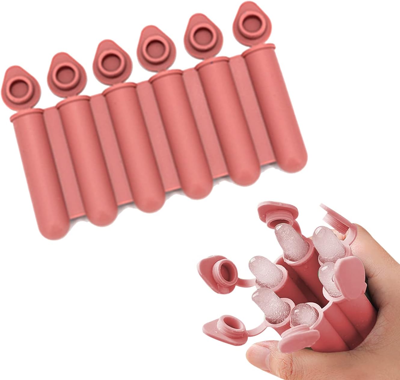 Amazon.com: Ice Cube Tray with Lids, Silicone Soft Mold Ice Maker ...