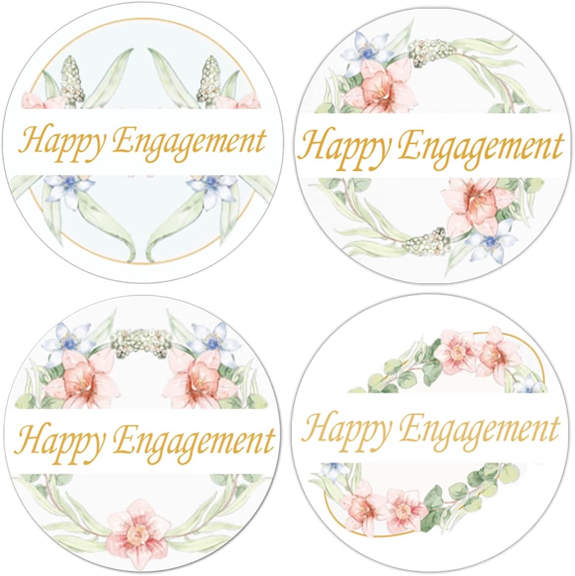 Amazon.com: Happy Engagement Stickers,2 Inch Mr & Mrs Wedding Guest ...