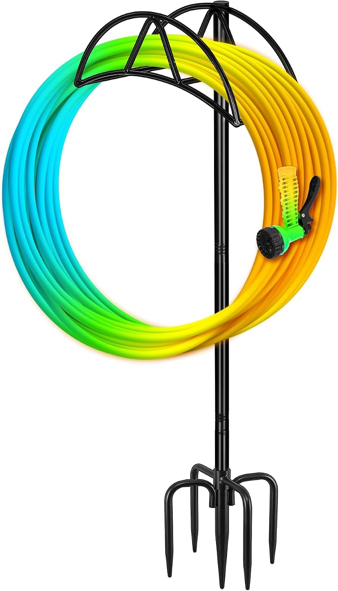 Amazon.com: Gtongoko Garden Hose Holder with Upgrade 5 Prongs Base ...