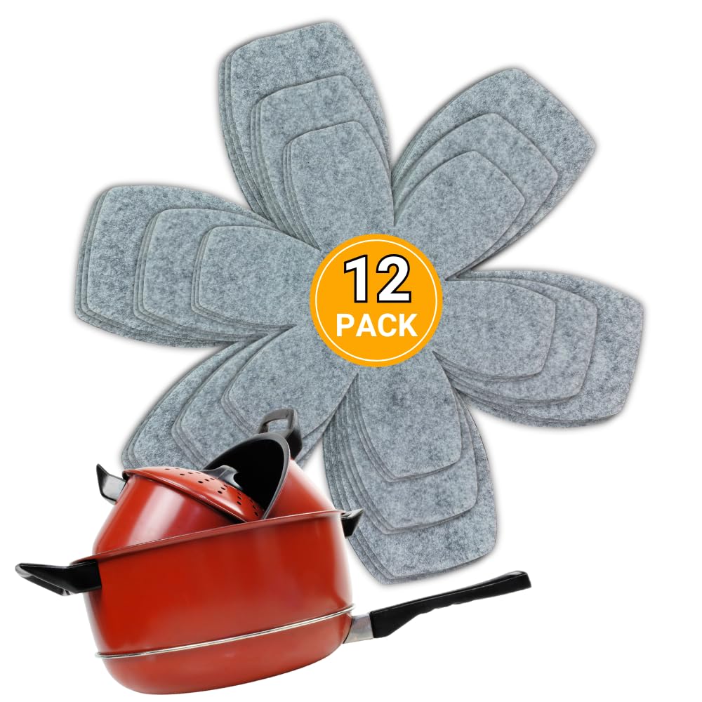 Amazon.com: SAVUK Pot and Pan Protectors Set of 12 and 3 Different ...