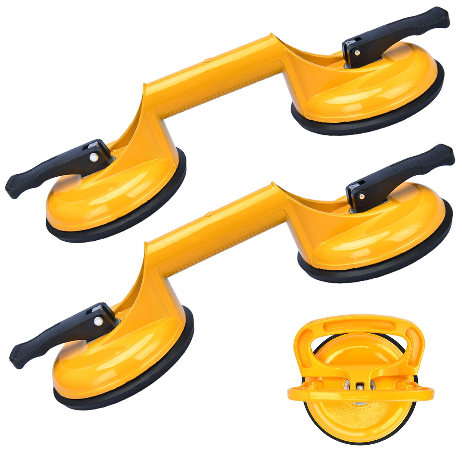 Buy 3 Pack Glass Suction Cups Heavy Duty Aluminum Vacuum Plate Handle ...