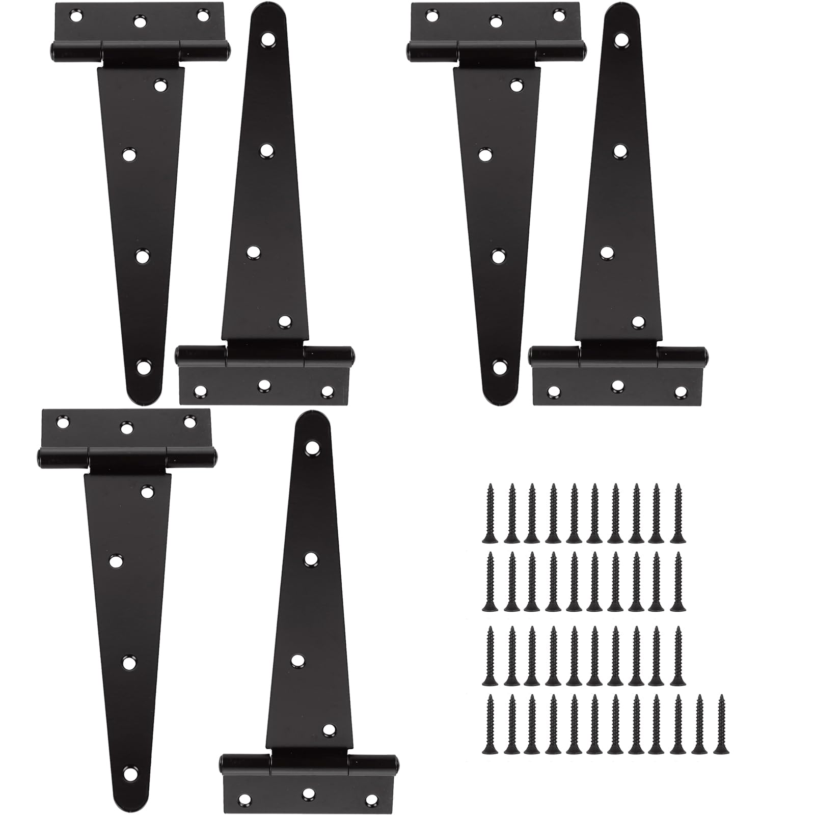 LOYORTY 6 Pack 8 Inch T Hinge Heavy Duty Shed Door Hinges Gate Strap ...