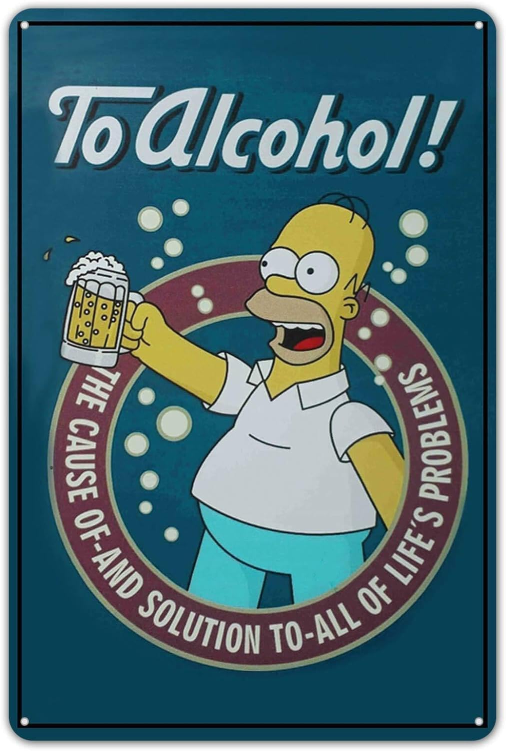 Amazon.com: Agedsign The Simpsons Vintage Metal Tin Homer Beer Poster ...