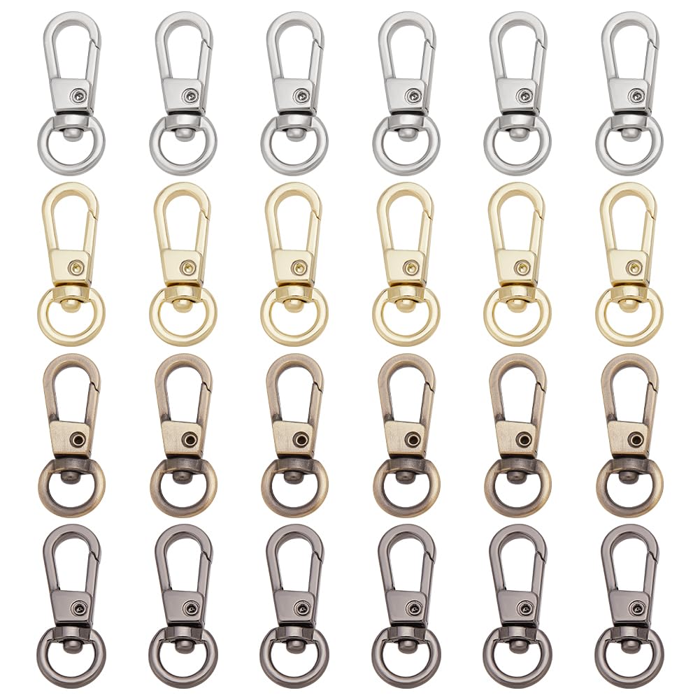 Amazon.com: PH PandaHall 24pcs 4 Colors Swivel Lobster Claw Clasps 360 ...