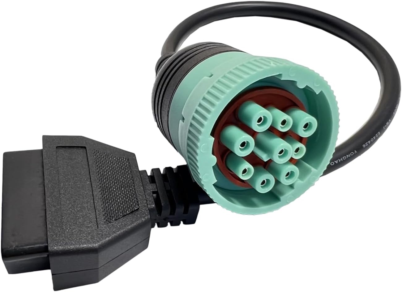 Amazon.com: 9 Pin to 16 Pin OBD2 Adapter Cable, OBD II Male to Green ...