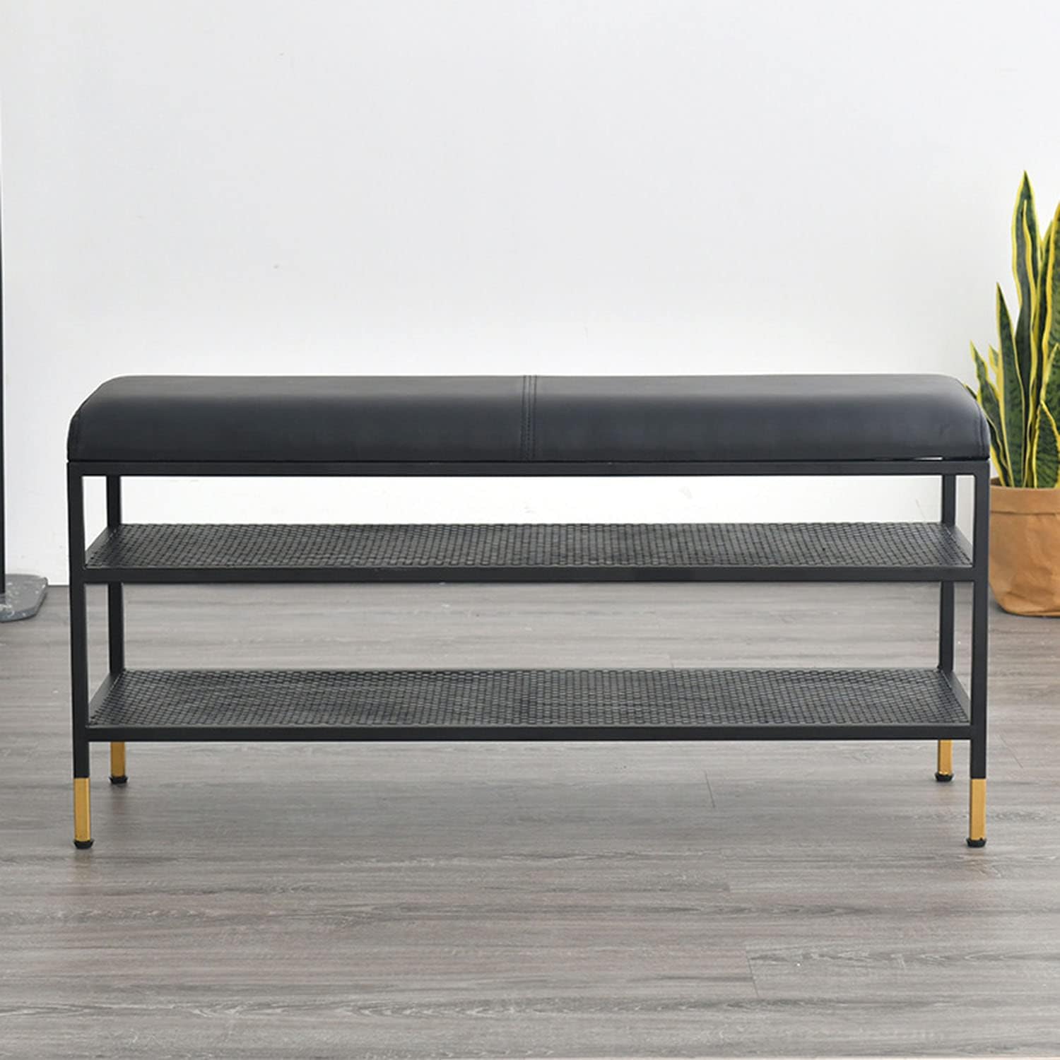 Amazon.com: YHKJLYH 2 Shelves Storage Bench, Entryway Shoe Rack with ...