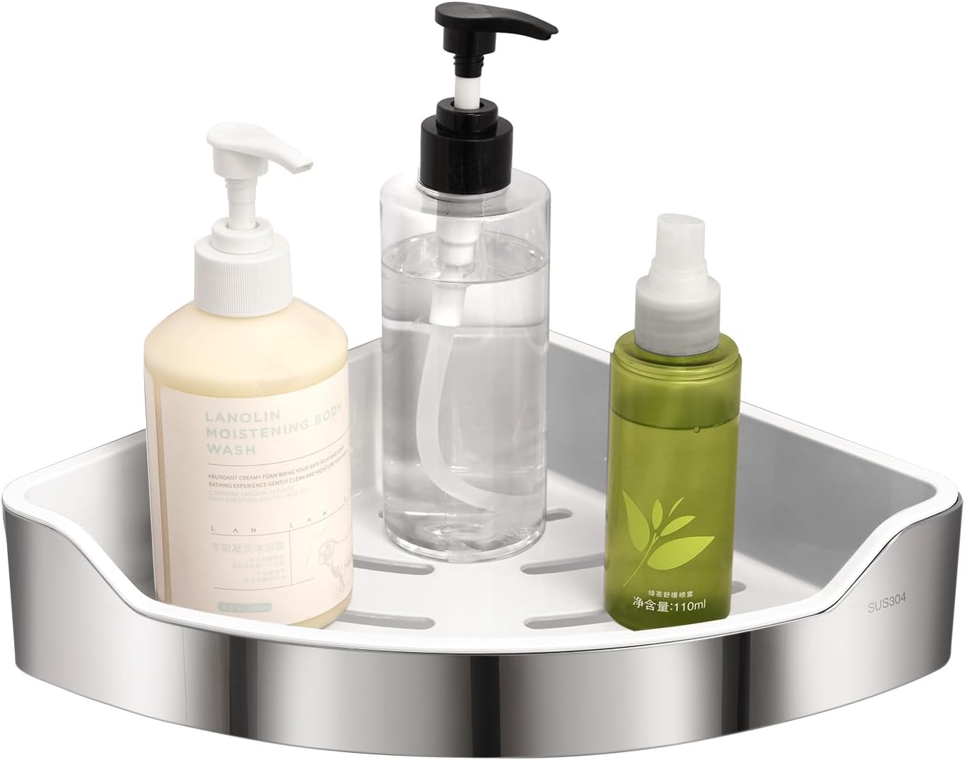 Amazon.com: Bosharon Corner Shower Caddy, Adhesive Shower Corner ...