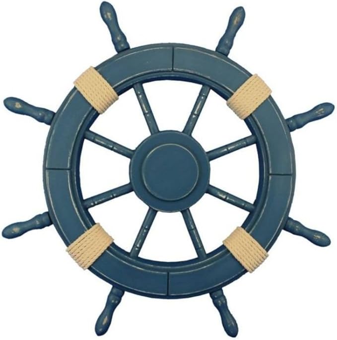 Amazon.com: Hampton Nautical Wheel-24-100 Rustic Decorative Ship Wheel ...
