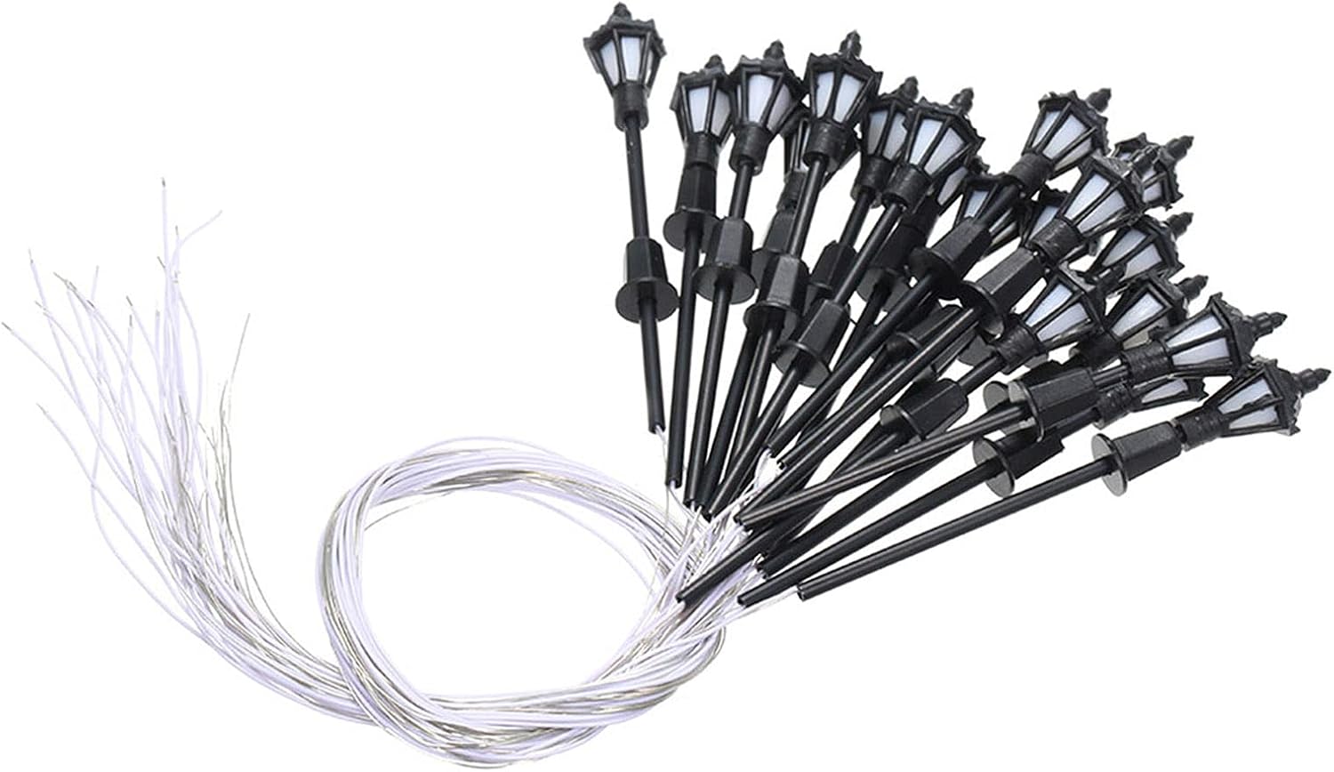 Amazon.com: ERYUE 20pcs Warm White Model Street Lights Layout Lamppost ...