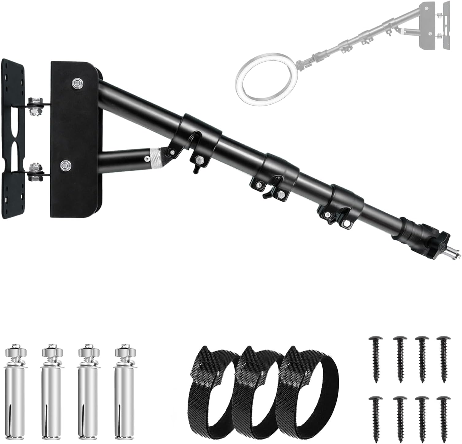 Amazon.com: Fotoumgl Ring Light Wall Mount- 41.7in/106cm, Adjustable ...