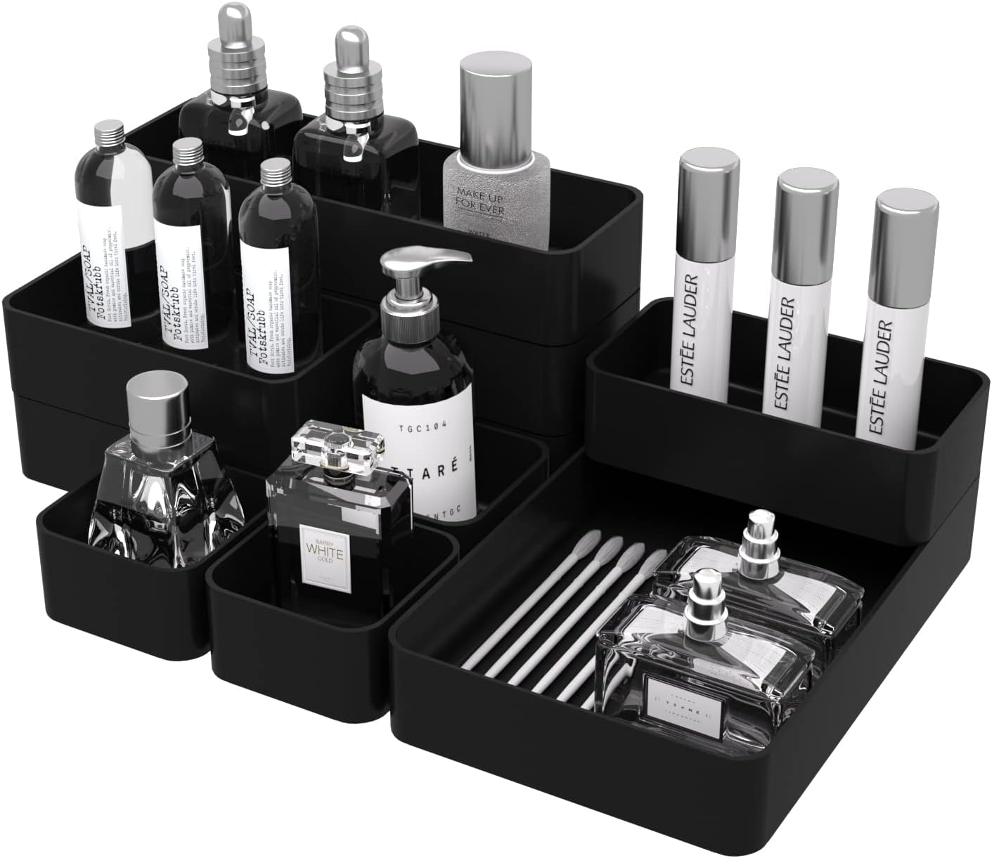 Amazon.com: 9 Pcs Stackable Drawer Organizer Trays Set, Multifunctional ...