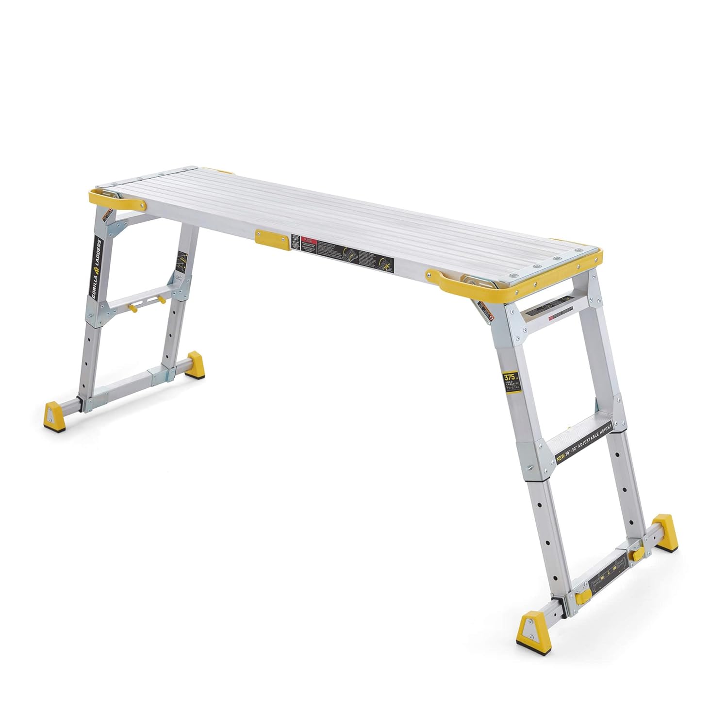 Gorilla Ladders 4.6 ft. x 2.5 ft. Aluminum Heavy-Duty PRO, 2 in. Slim ...