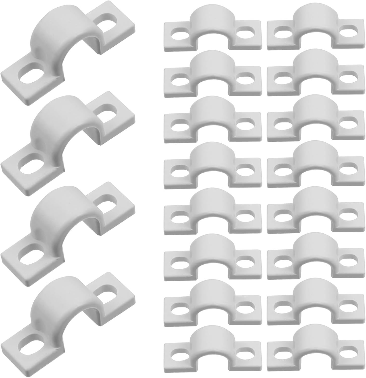 Amazon.com: Mewutal 20pcs Wire Shelf Loop Clips White Two Holes Pipe ...